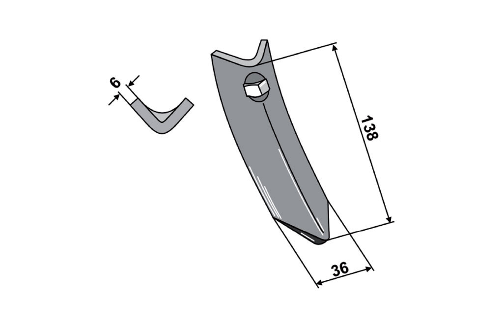Kulturegge, Modell 7 Spitzen, 6 mm | Drainagen, Acker und Pflüge | P ...