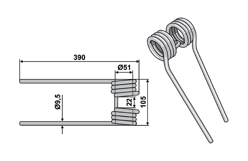 Federzinken, Originalnr. 57609000 | Drainagen, Acker und Pflüge | P ...