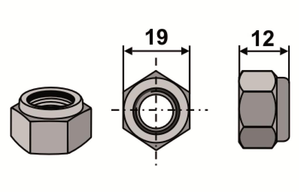 Stoppmutter, M12x1,75 | Drainagen, Acker und Pflüge | P.Lindberg